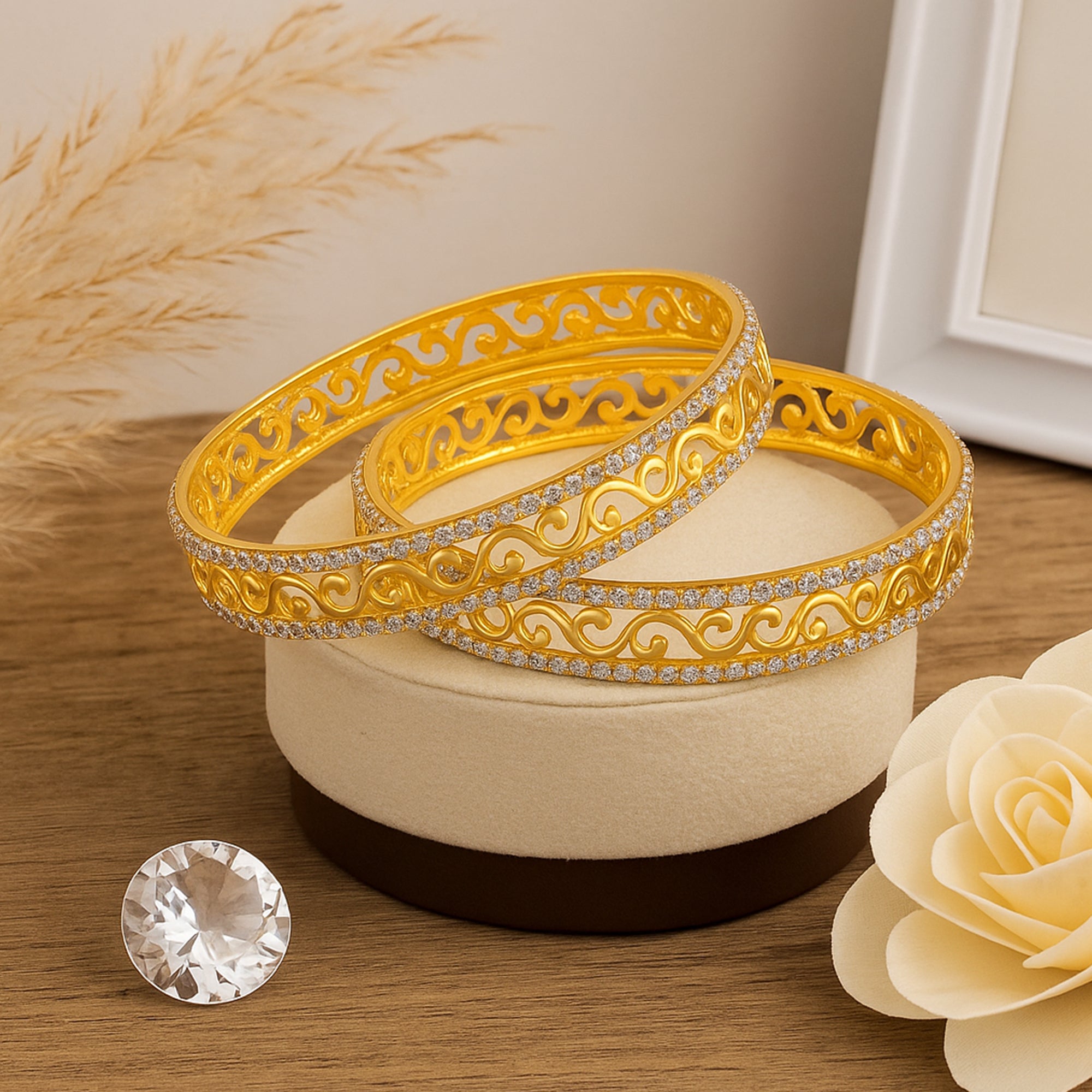 Buy Luxury Gold-Tone Bangles Online – Estele