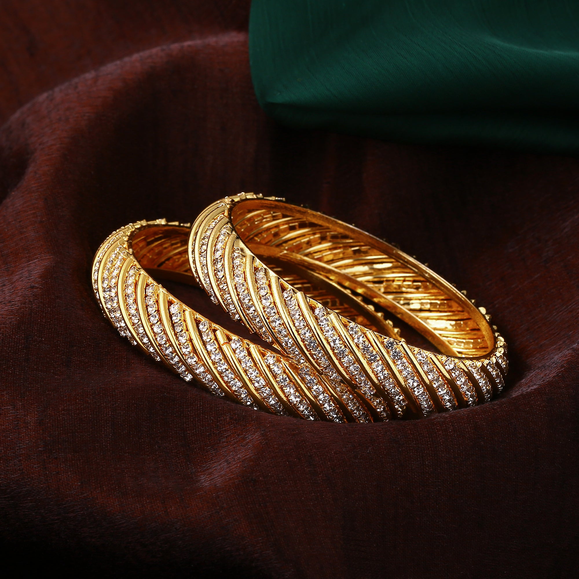 Chunky AD Bangles for Bold Wedding Sparkle – Estele