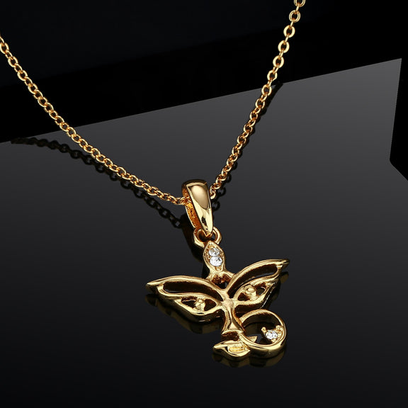Gold-Plated Durga Pendant with Divine Crystal Accents – Estele