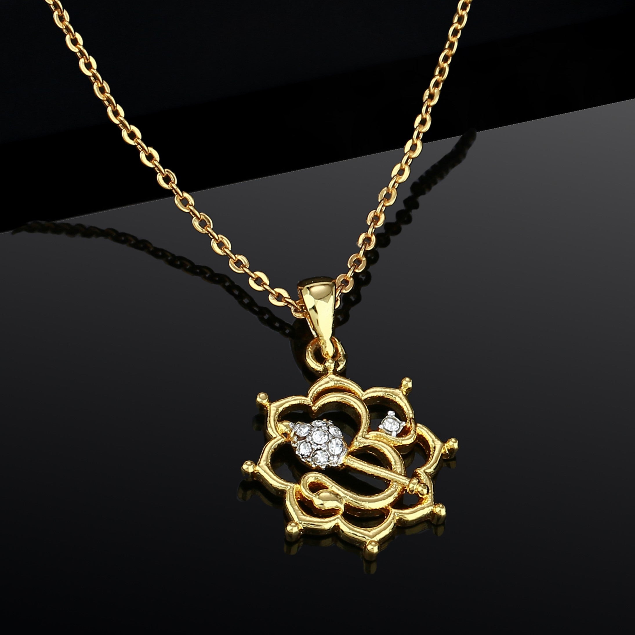 Gold And Silver plated Om God Pendant Locket – Estele